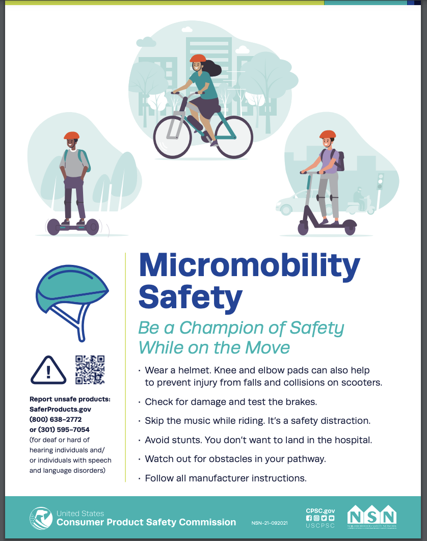Micromobility: E-Bikes, E-Scooters and Hoverboards | CPSC.gov